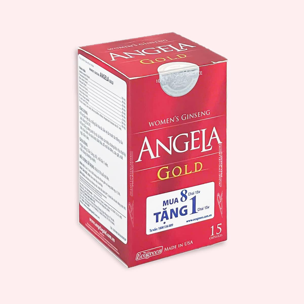 Sâm Angela Gold® | Lọ 15 viên